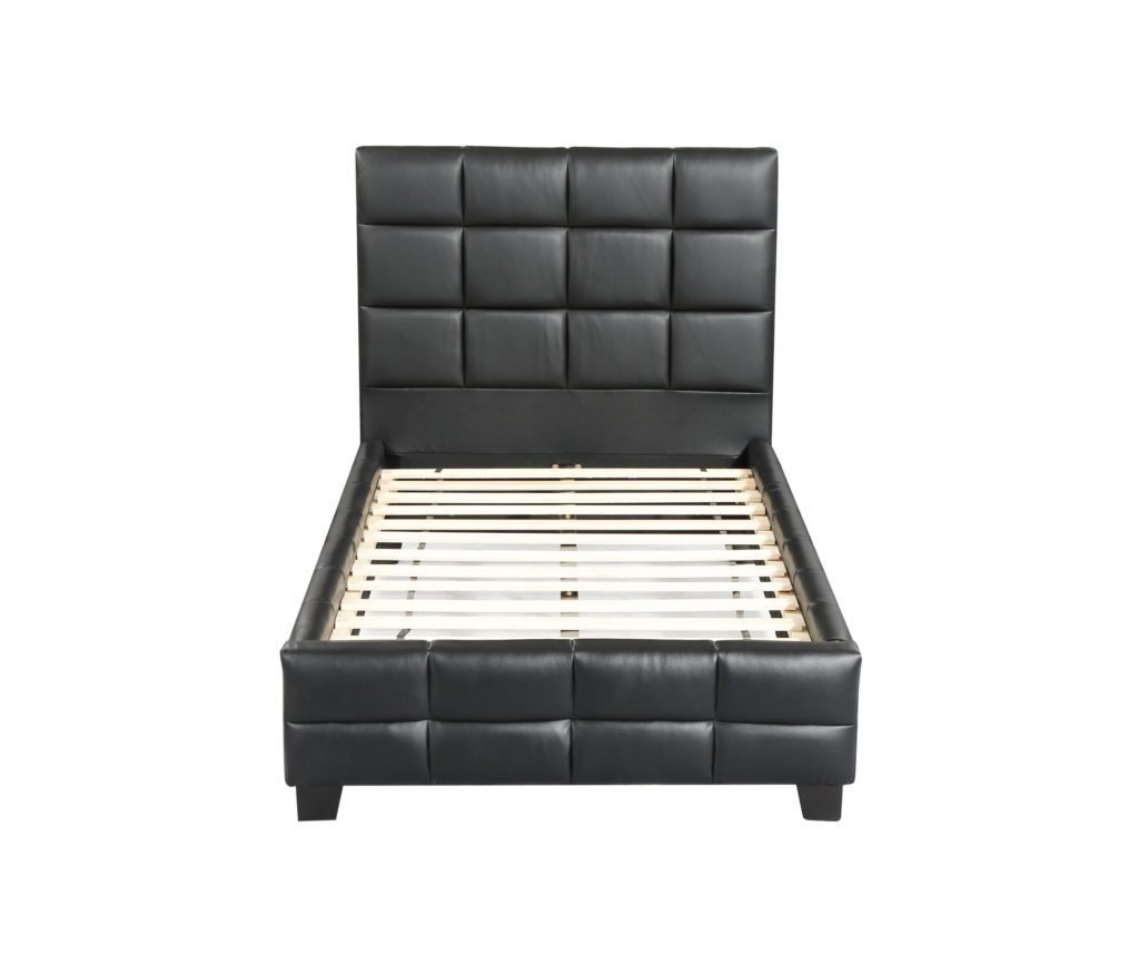 Amelia - Upholstered Platform Bed, Black – Single (TWIN ...